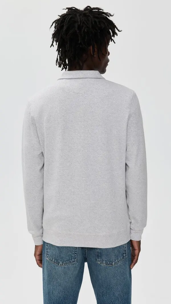 Faherty Brand Legend Quarter Zip Sweater - Light Heather Grey