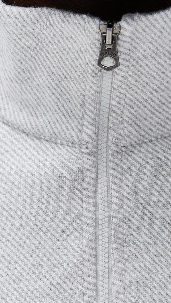 Faherty Brand Legend Quarter Zip Sweater - Light Heather Grey