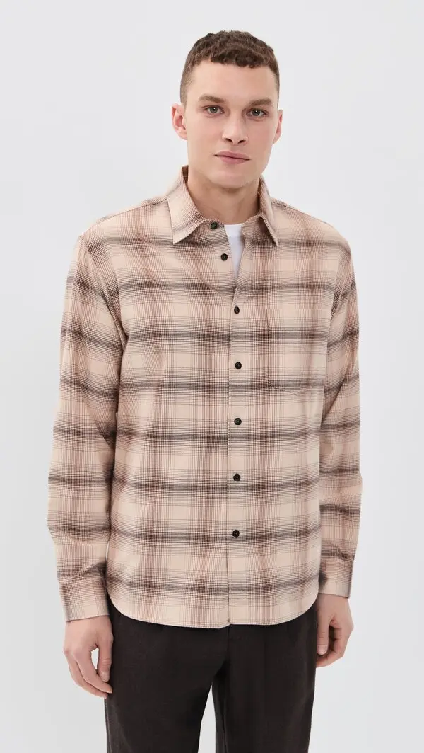 Theory Faded Check Weekend Shirt