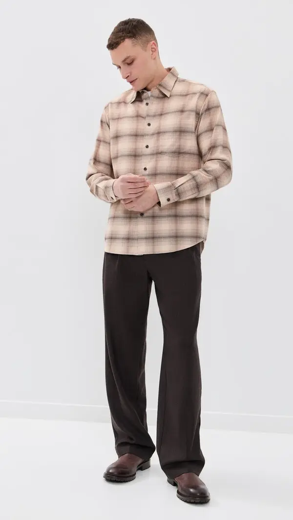 Theory Faded Check Weekend Shirt
