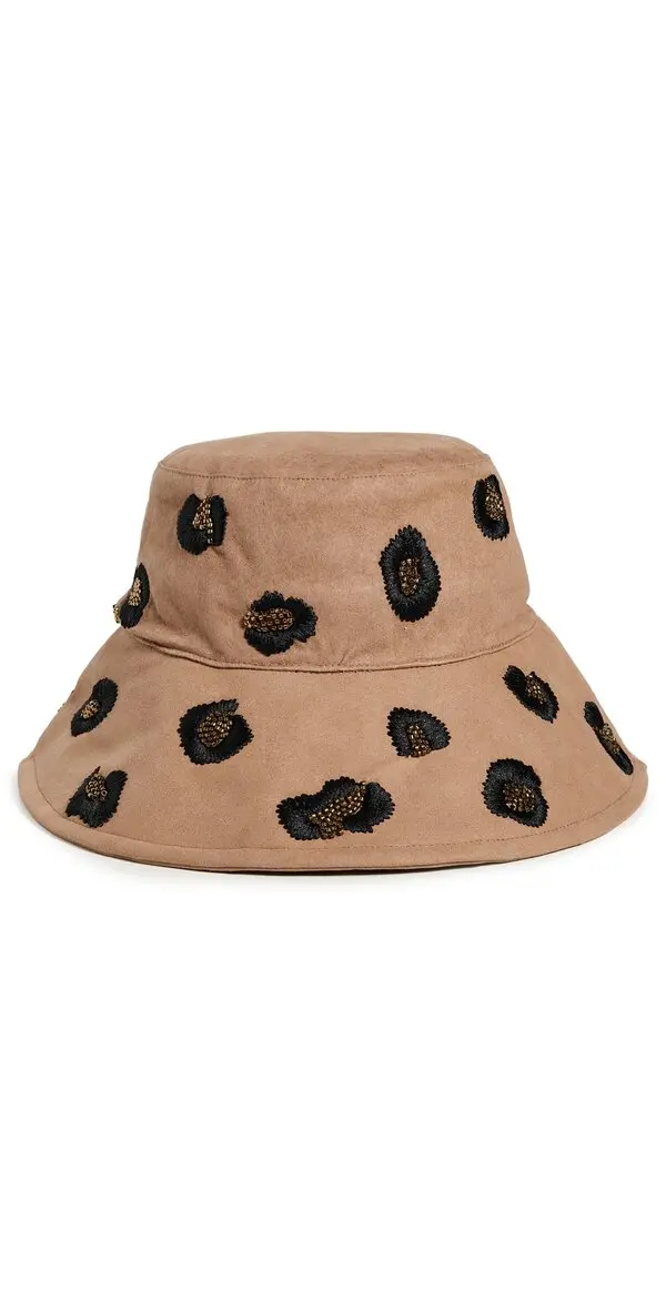 Lele Sadoughi Embroidered Bucket Hat - Leopard