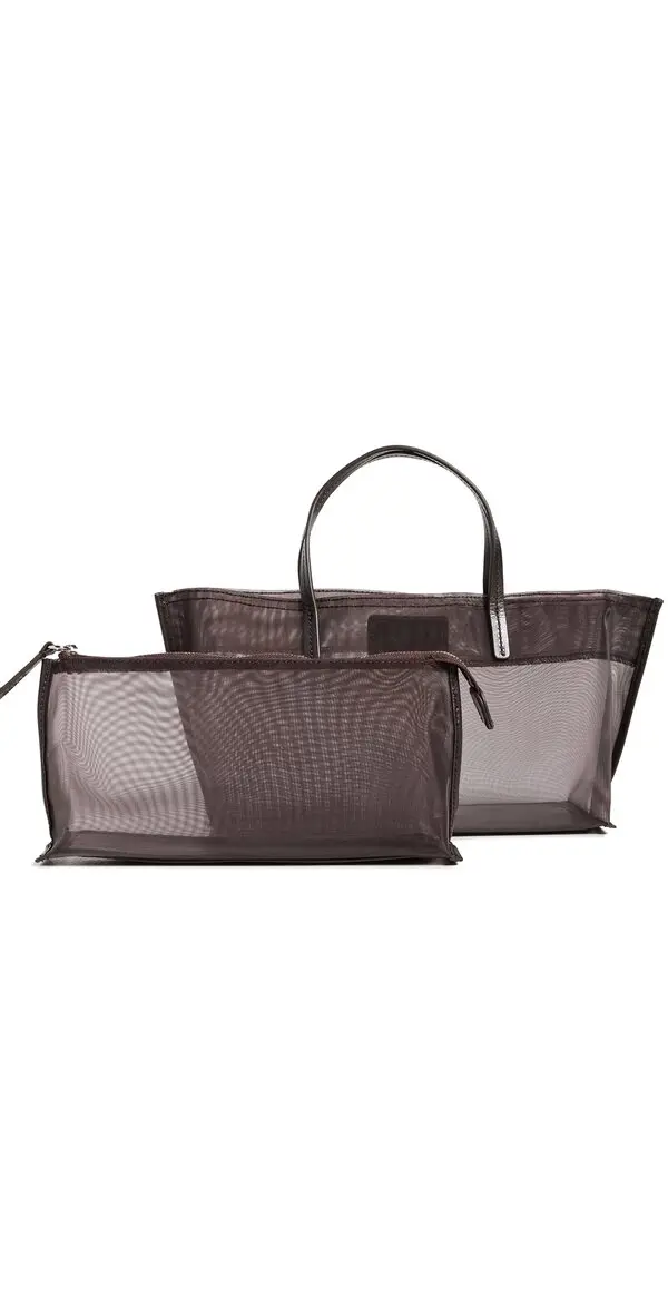 Staud Christos Mini Mesh Tote - Espresso
