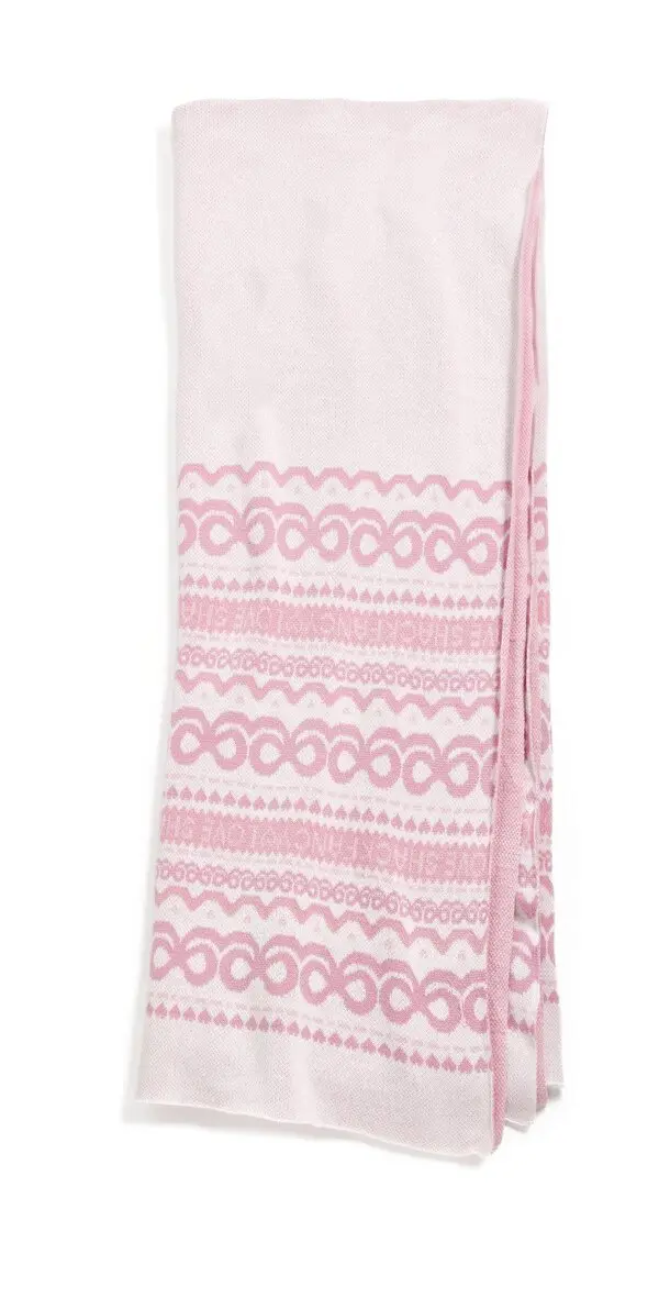 LoveShackFancy Fair Isle Jacquard Knit Throw Blanket