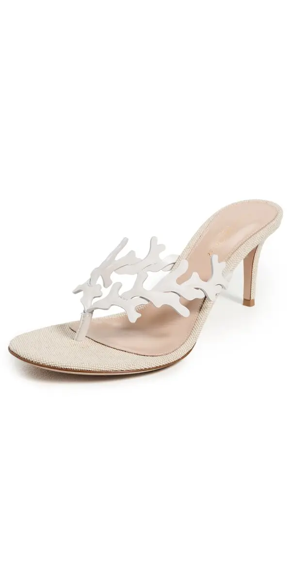 GIANVITO ROSSI Nappa Paros Heels - Off White/naturale