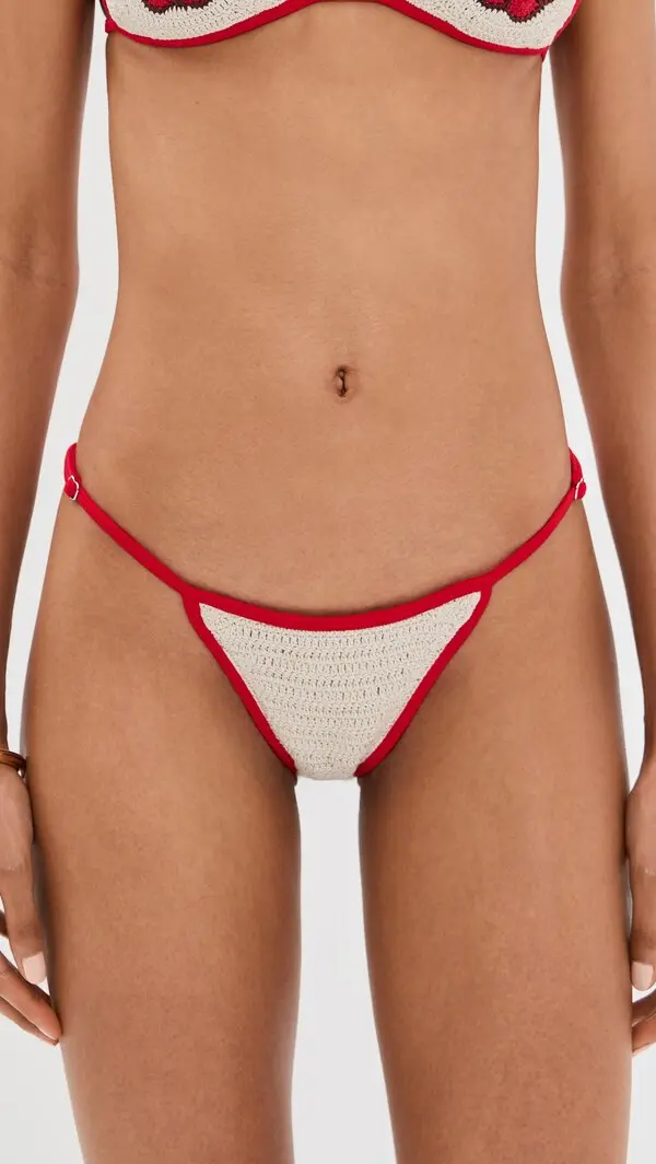 LESLIE AMON Cynthia Crochet Bikini Bottom