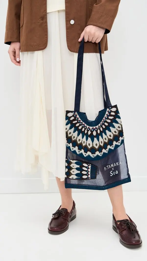 Sea Brigitte Tanaka X Antonia Fair Isle Tote