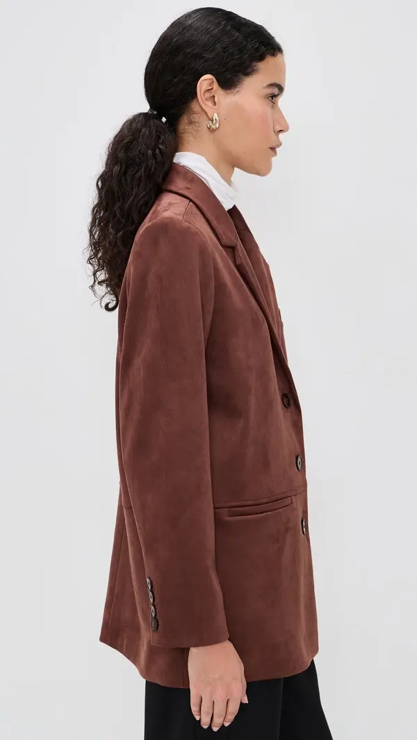 LE BOP Blair Faux Suede Blazer - Cappuccino