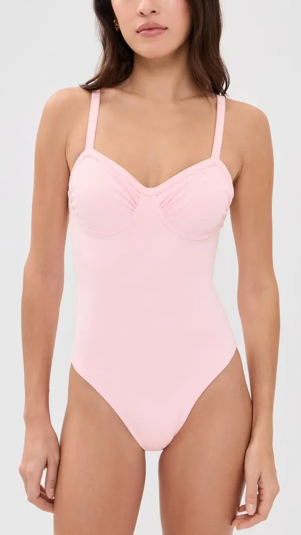 LoveShackFancy Brooksie Swimsuit - Starlit Pink