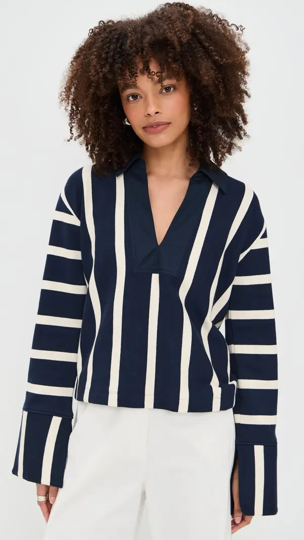 Tanya Taylor Whitney Striped Knit Top