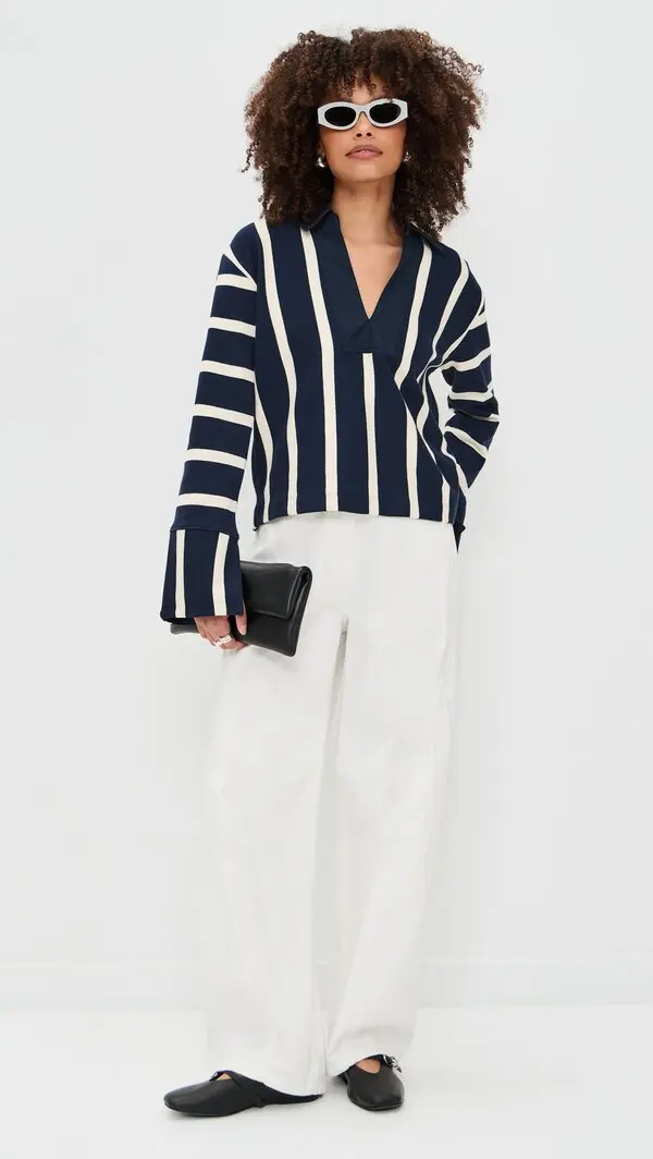 Tanya Taylor Whitney Striped Knit Top