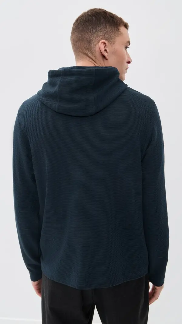 Theory Delroy Hoodie In Studio Jaquard - Baltic