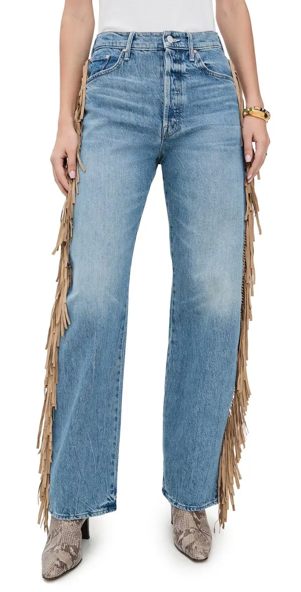 MOTHER Fringe Detail Jeans