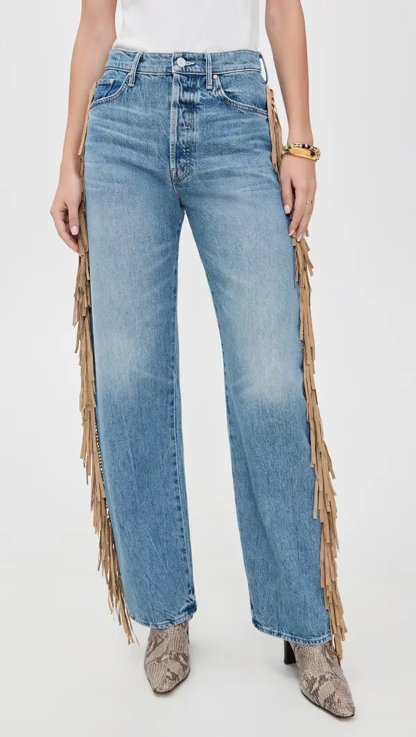 MOTHER Fringe Detail Jeans