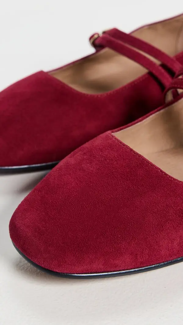 Madewell Greta Two-strap Suede Flats