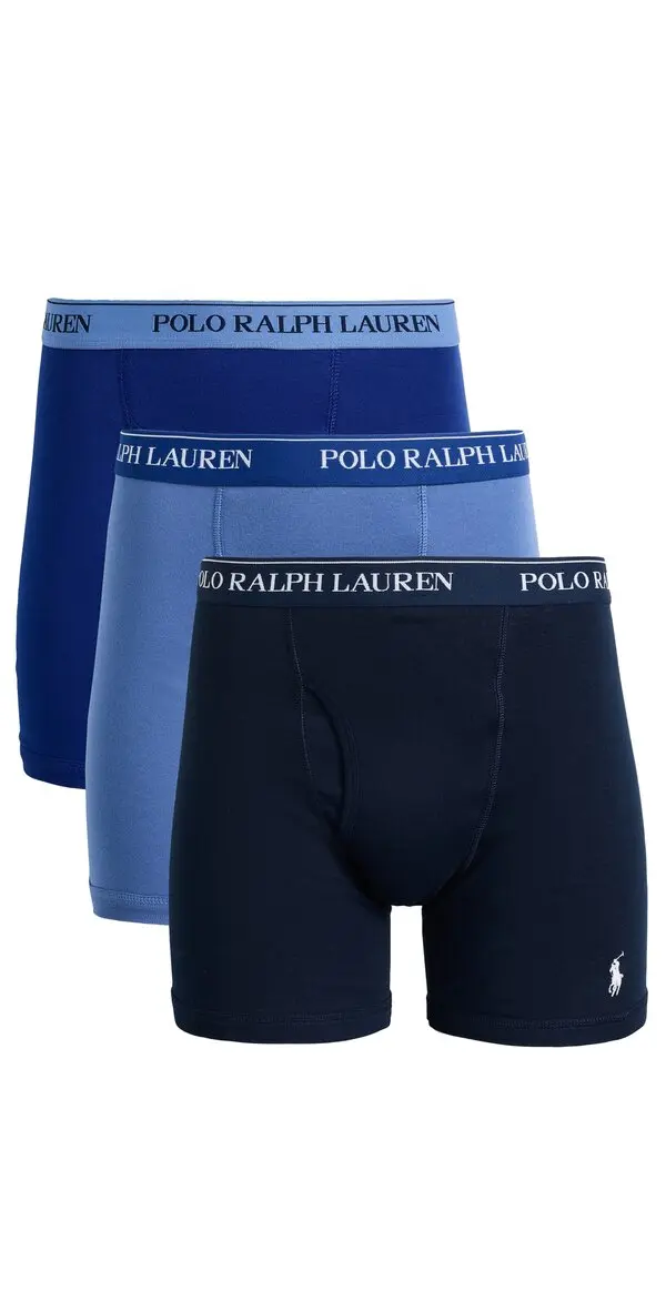 Polo Ralph Lauren Classic Fit Cotton Boxer Briefs 3 Pack - Resortblue/rugbyroyal/navy