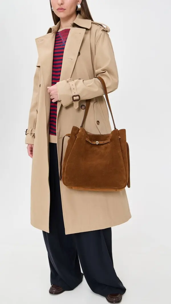 Tory Burch Romy Large Bucket Bag - Caramel