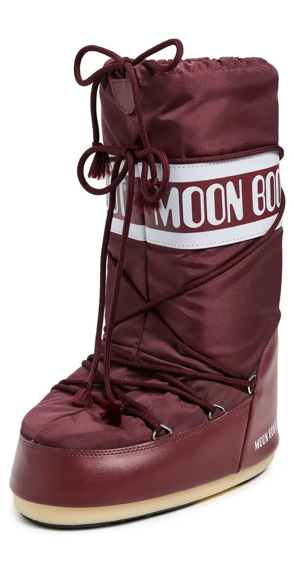 Moon Boot Icon Nylon Boots - Burgundy