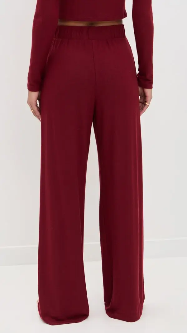 LESET Lauren Pleated Pocket Pants - Pinot
