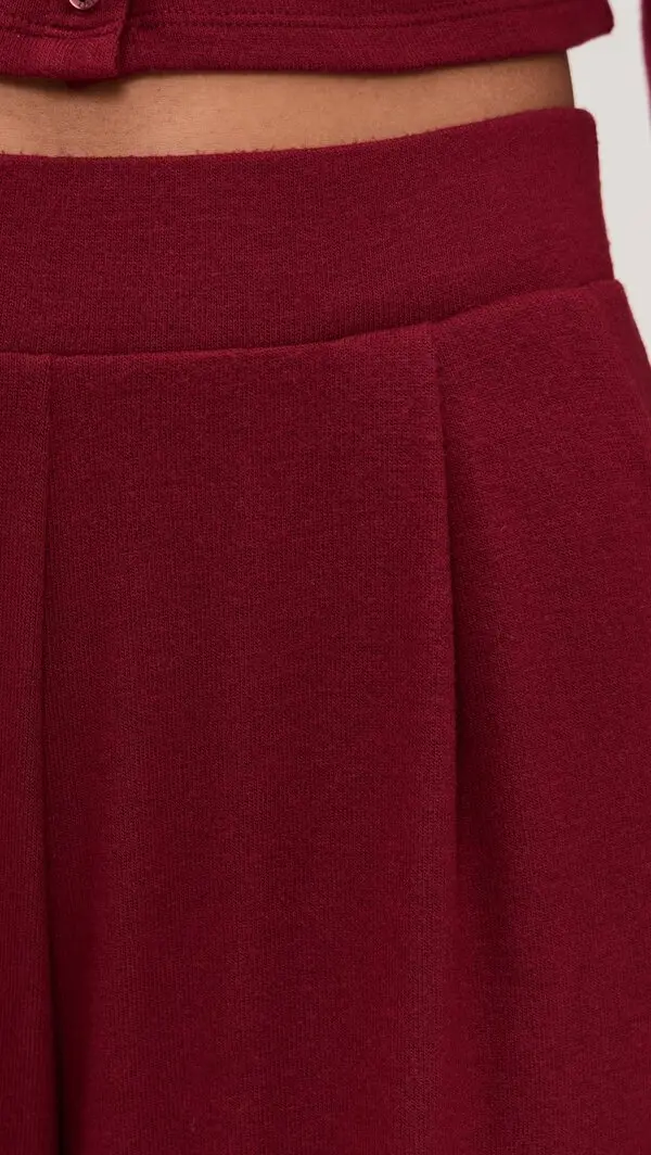 LESET Lauren Pleated Pocket Pants - Pinot