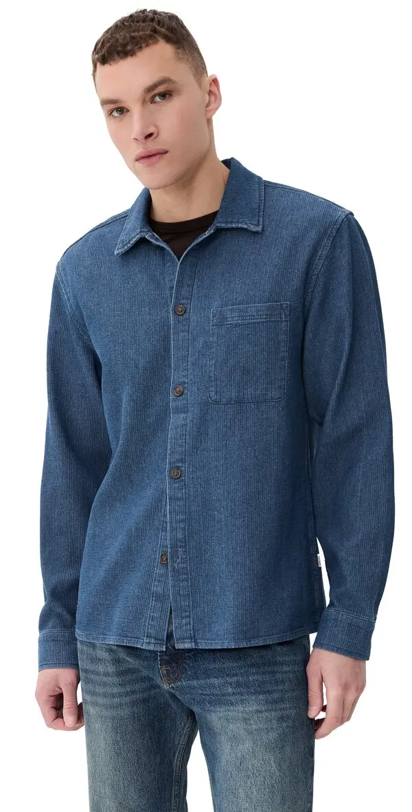 RHYTHM Textured Wale Long Sleeve Shirt