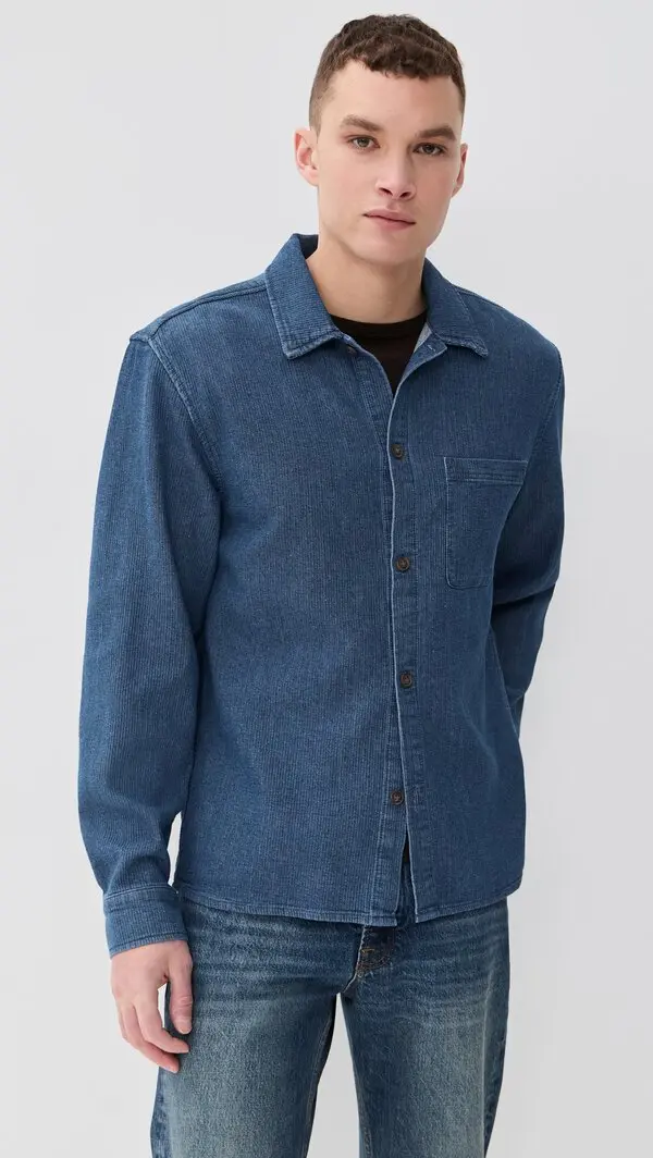 RHYTHM Textured Wale Long Sleeve Shirt