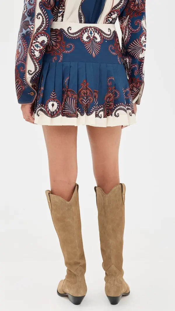 Farm Rio Paisley Printed Mini Wrap Skirt