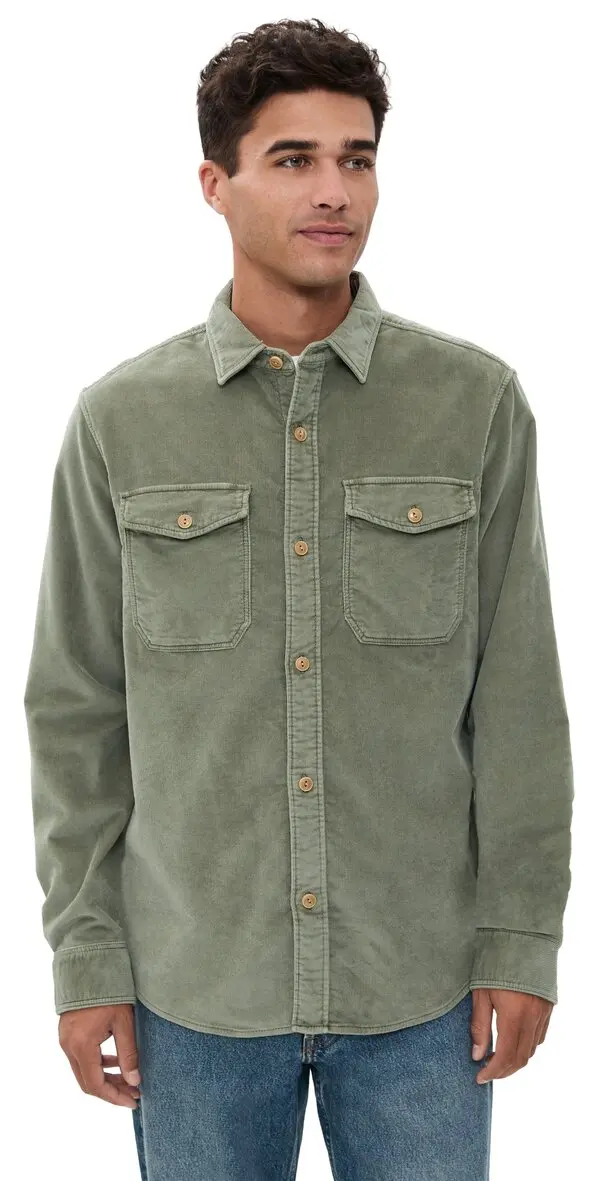 Faherty Brand Stretch Terry Corduroy Workshirt