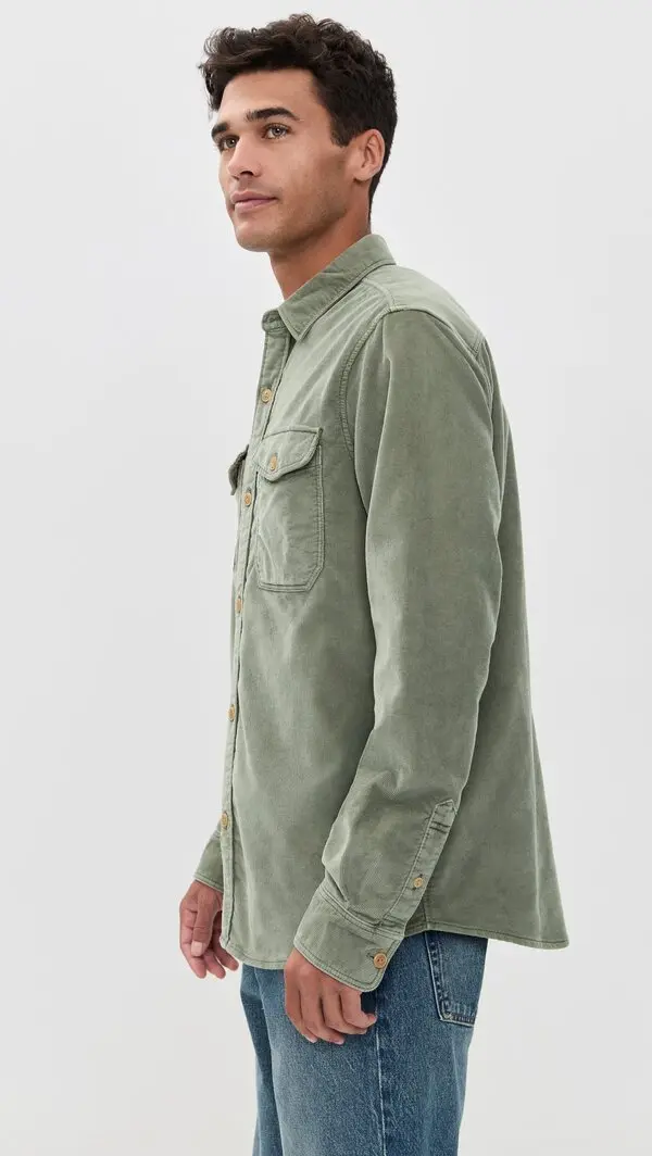 Faherty Brand Stretch Terry Corduroy Workshirt