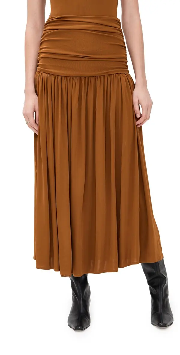 Françoise Nora Midi Skirt - Walnut