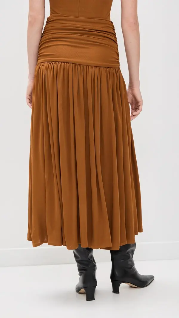 Françoise Nora Midi Skirt - Walnut