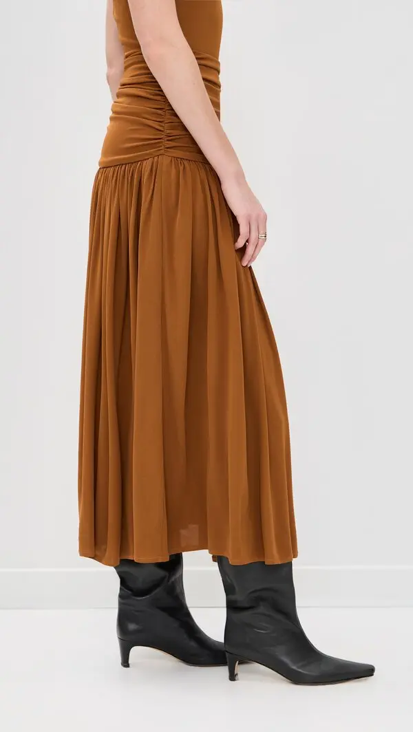 Françoise Nora Midi Skirt - Walnut