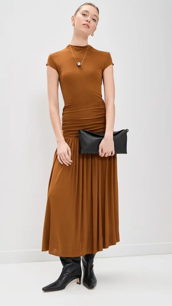 Françoise Nora Midi Skirt - Walnut