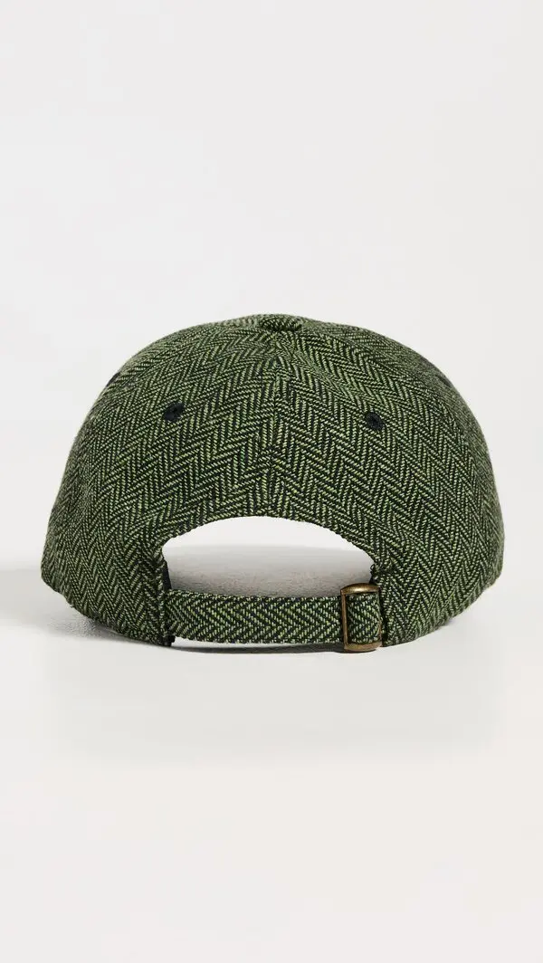 Clare V. Wool Baseball Cap - Green & Black