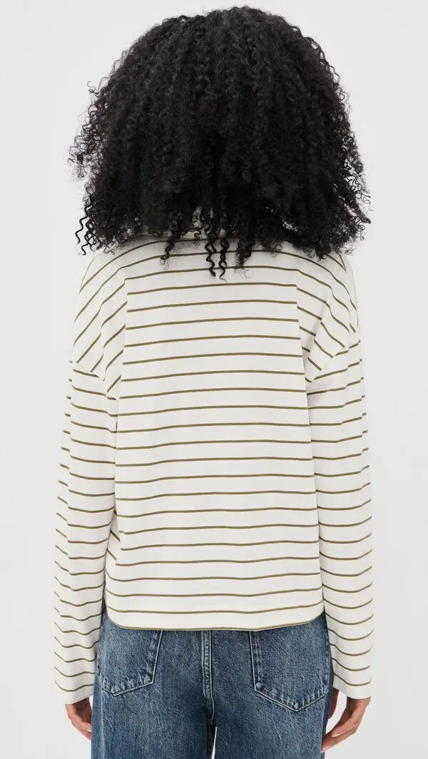 Vince Striped Long-sleeve Polo