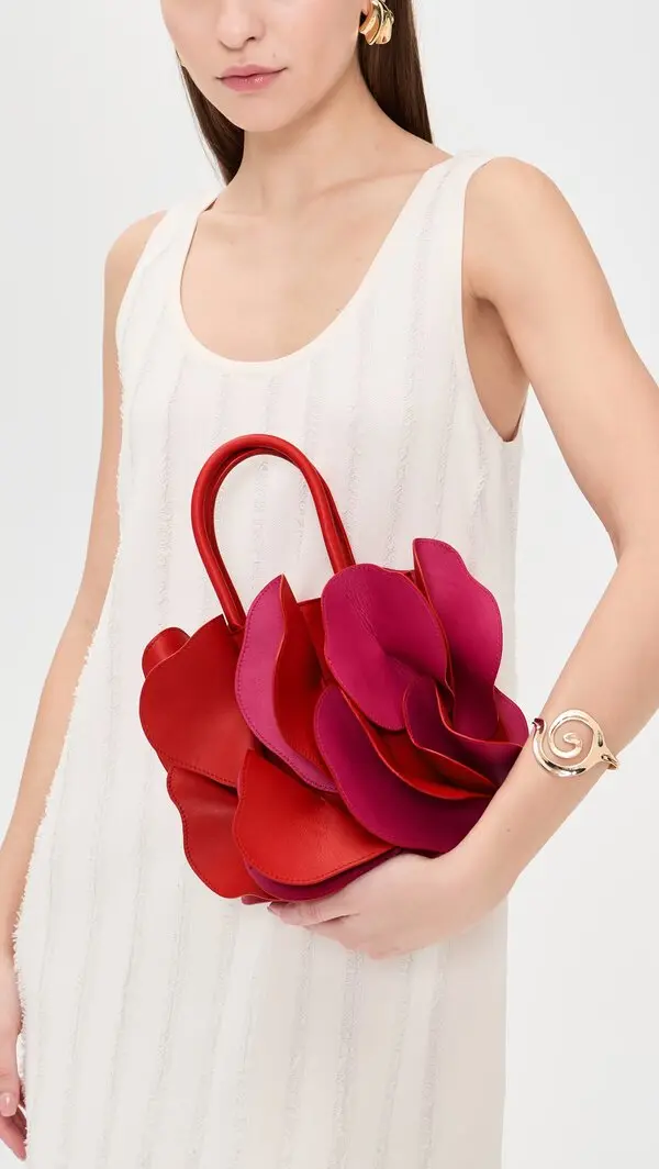 Farm Rio Floral Leather Handheld Bag