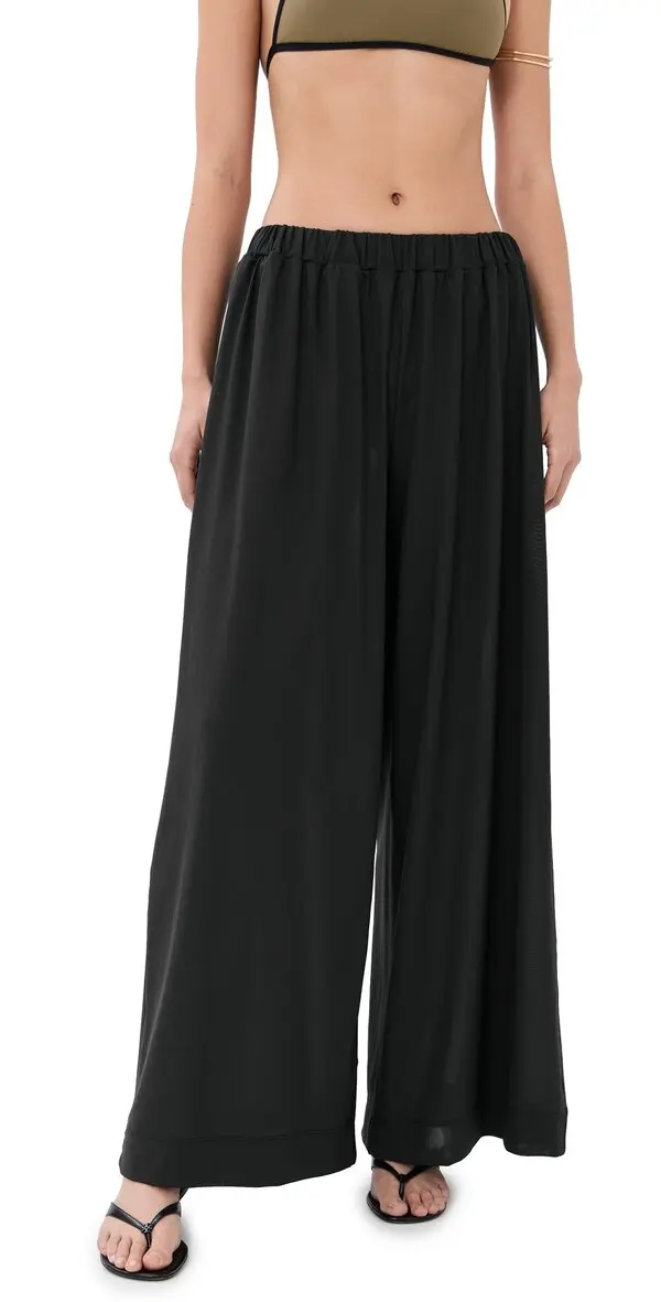 Staud Marza Wide Leg Pants - Black