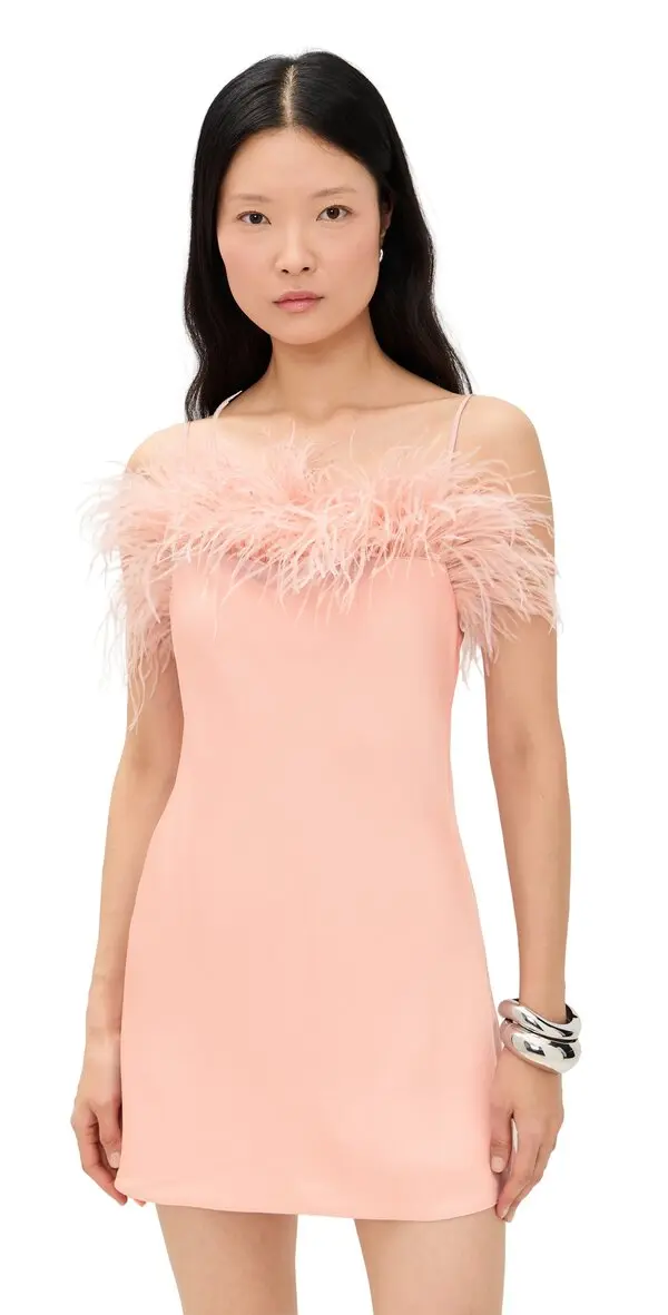 A.L.C. Opal Feather-trim Dress