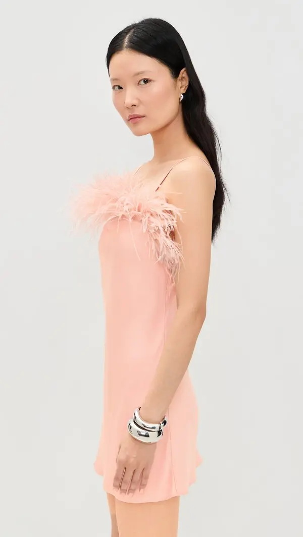 A.L.C. Opal Feather-trim Dress