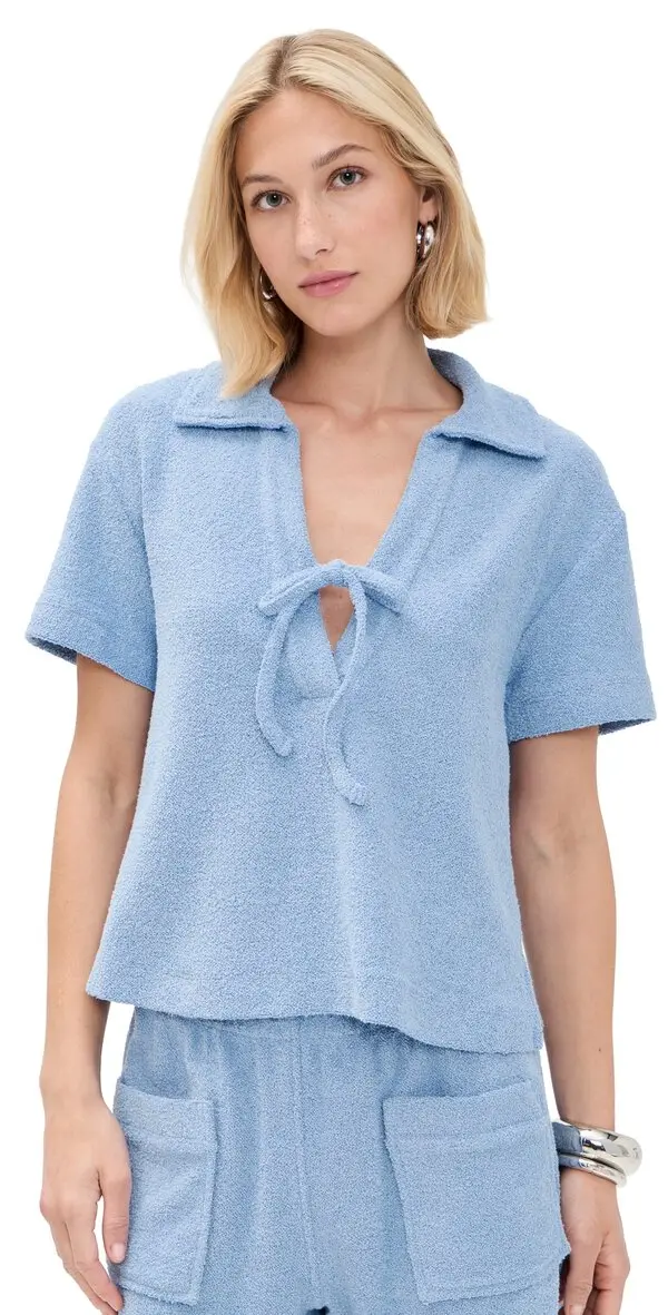 Tanya Taylor Darcy Top - Vista Blue