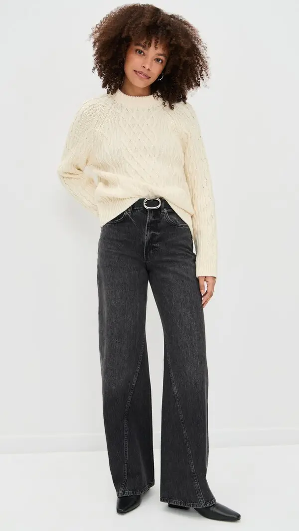 ANINE BING Louie Sweater - Ivory