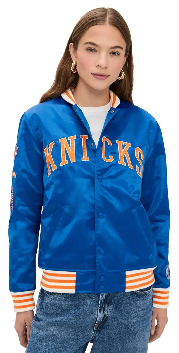 NEW YORK OR NOWHERE Knicks Downtown Varsity Jacket - Royal Blue