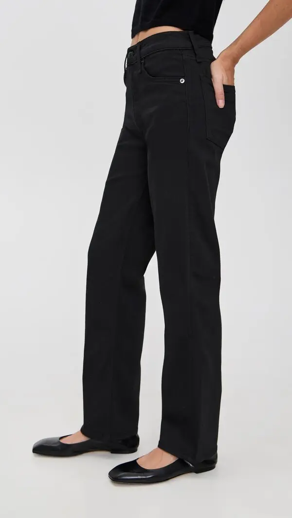 Rag & Bone Flexi Harlow Mid-rise Ankle Straight Jeans - Black