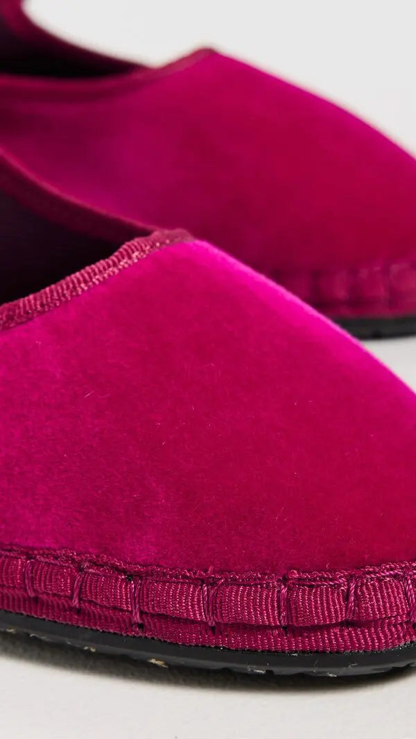 FLABELUS Velvet Mary Jane Flats - Pink