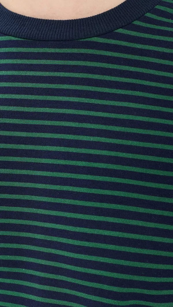 Tibi Striped Perfect Long Sleeve T-shirt