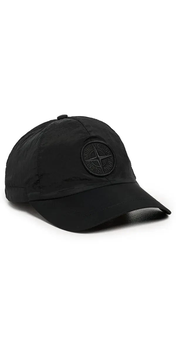 Stone Island Nylon Baseball Cap - Black