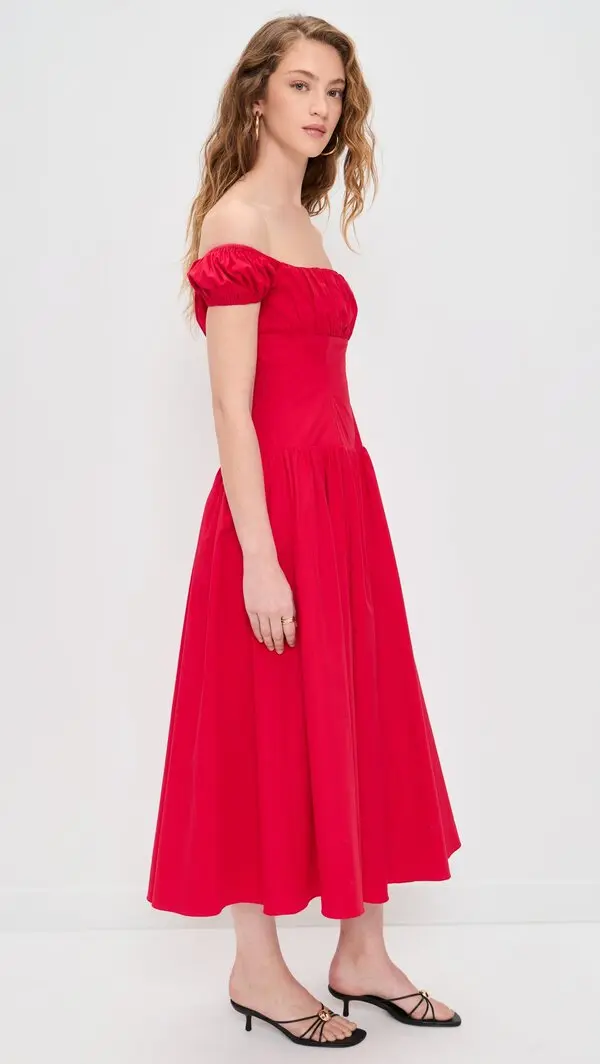 strapless open back dress Cecilie Bahnsen Alena Dress Borus Jacquard Blush Pink – Neighbour main image 1
