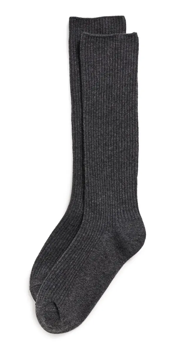 Eterne Classic Ribbed Socks - Heather Charcoal