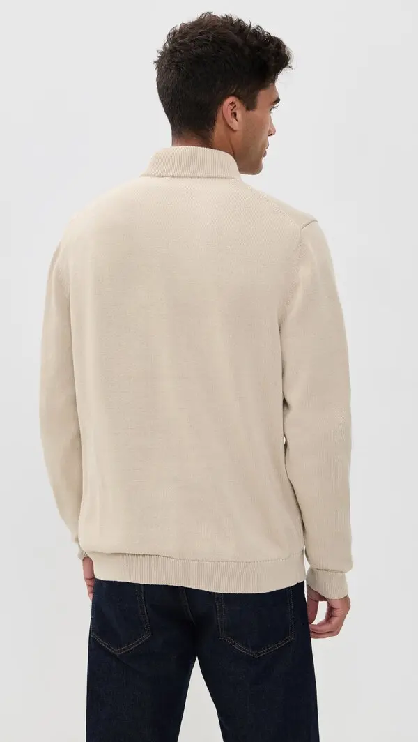 RHONE Commuter 1/4 Zip Sweater - Bone