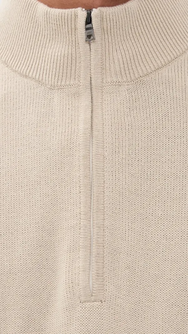 RHONE Commuter 1/4 Zip Sweater - Bone