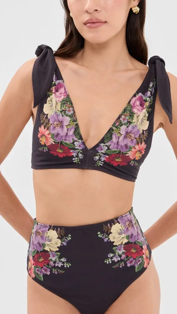 Sea Viktoria Print Tie Strap Bikini Top